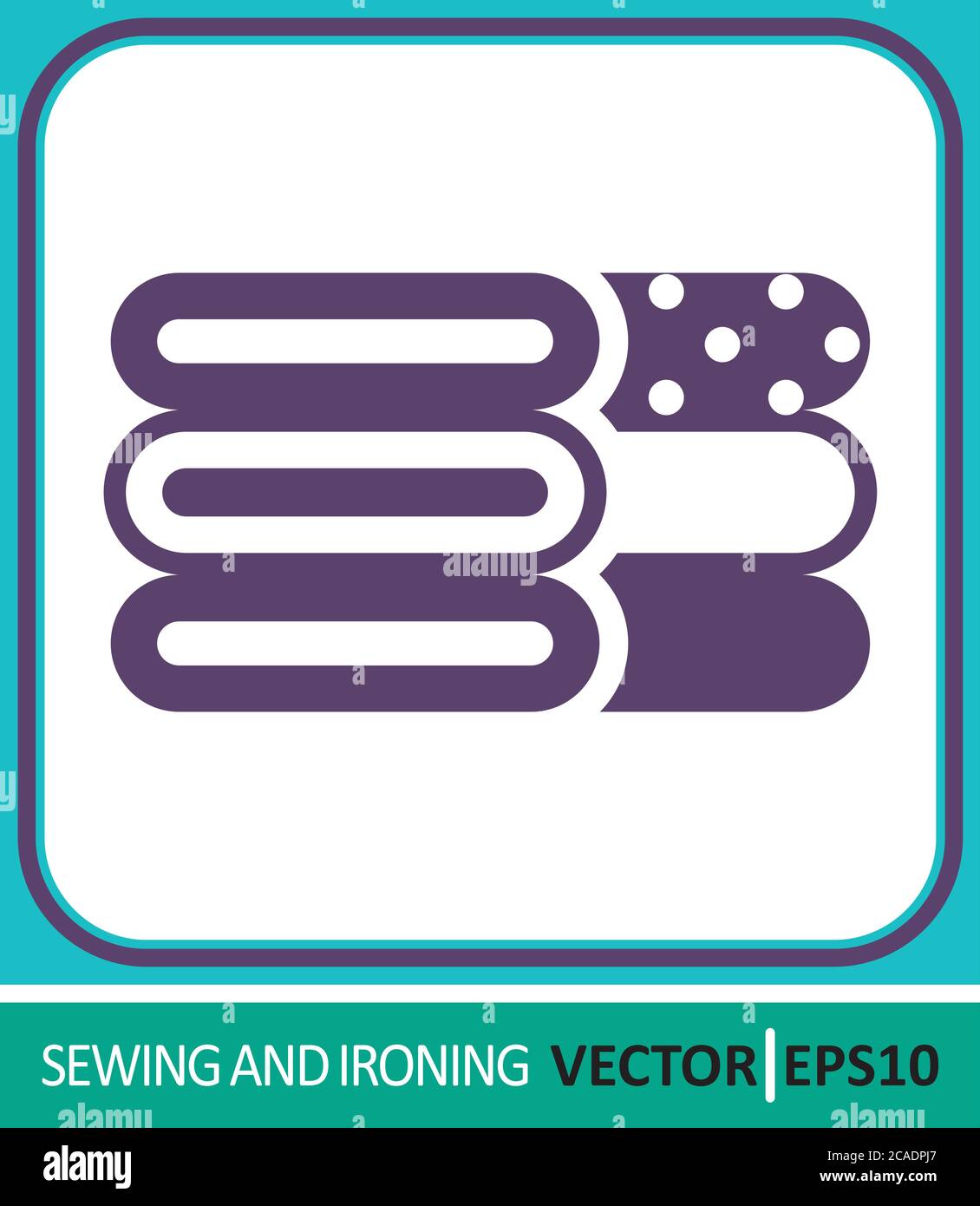 Fabric, sewing material. Vector Icon. Simple vector illustration for ...