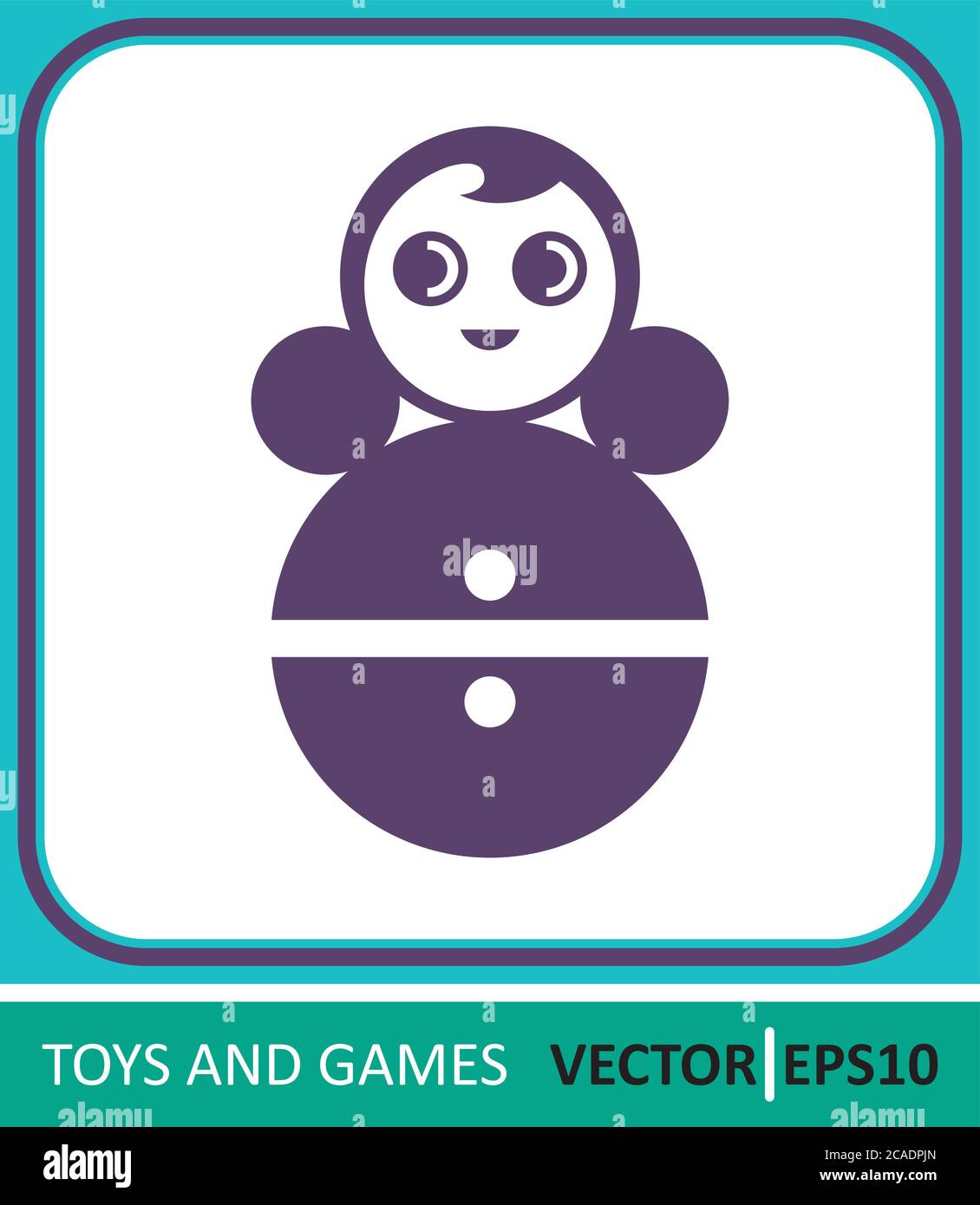 Roly Poly Toy, doll balance. Vector Icon. Simple vector illustration ...