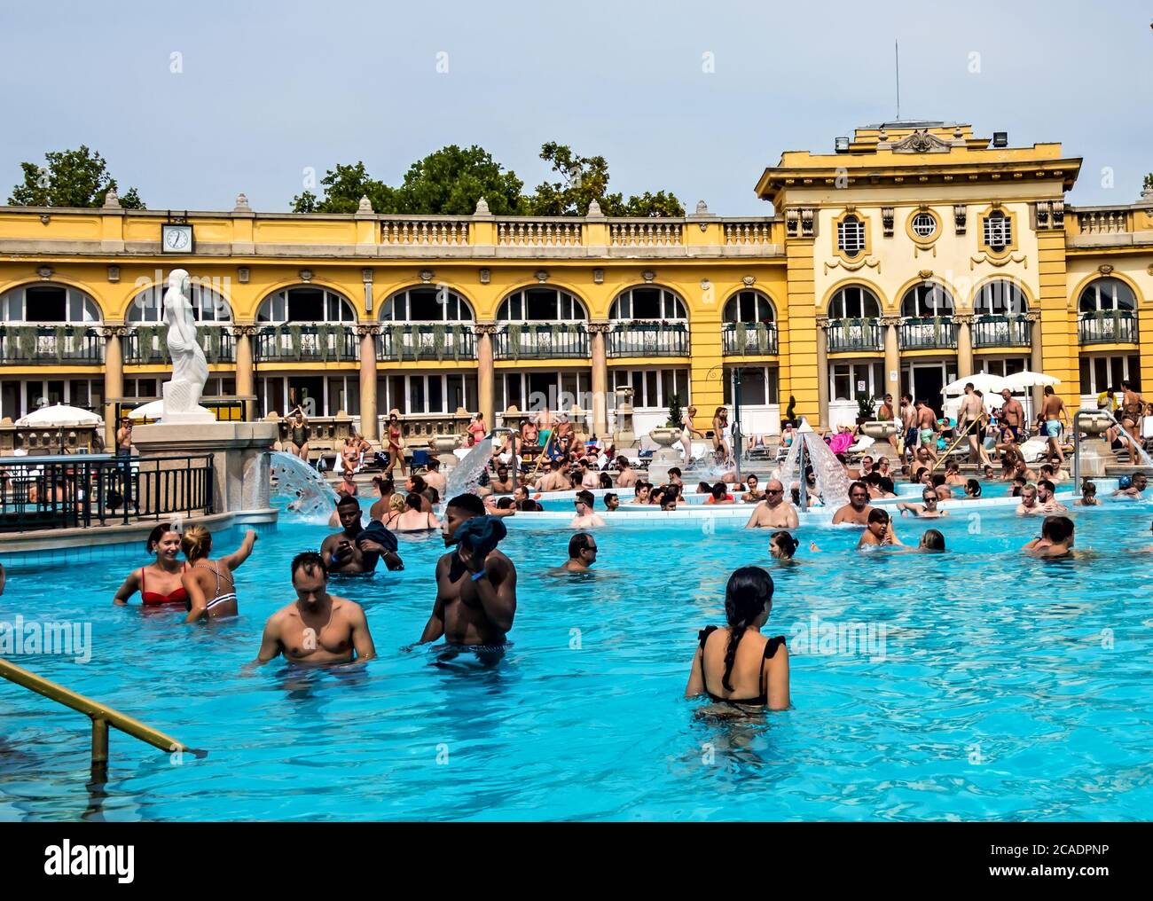 Largest outdoor mineral hot springs in world hi-res stock photography ...