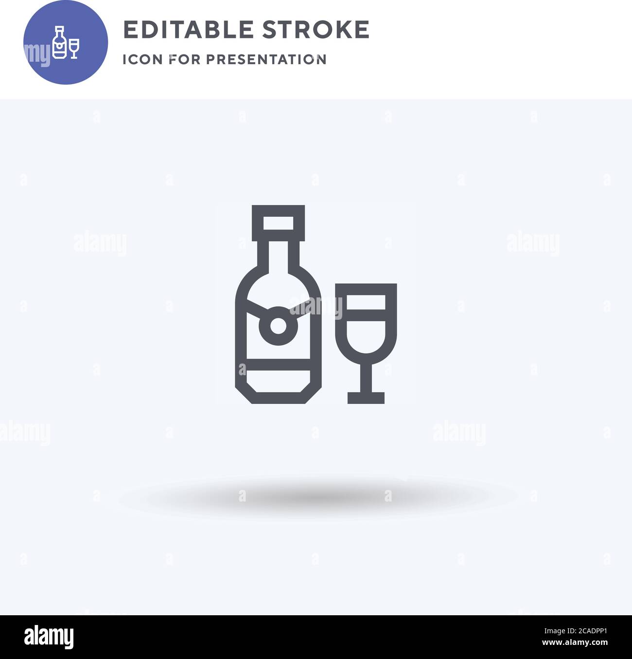 Alcohol icon vector, filled flat sign, solid pictogram isolated on ...