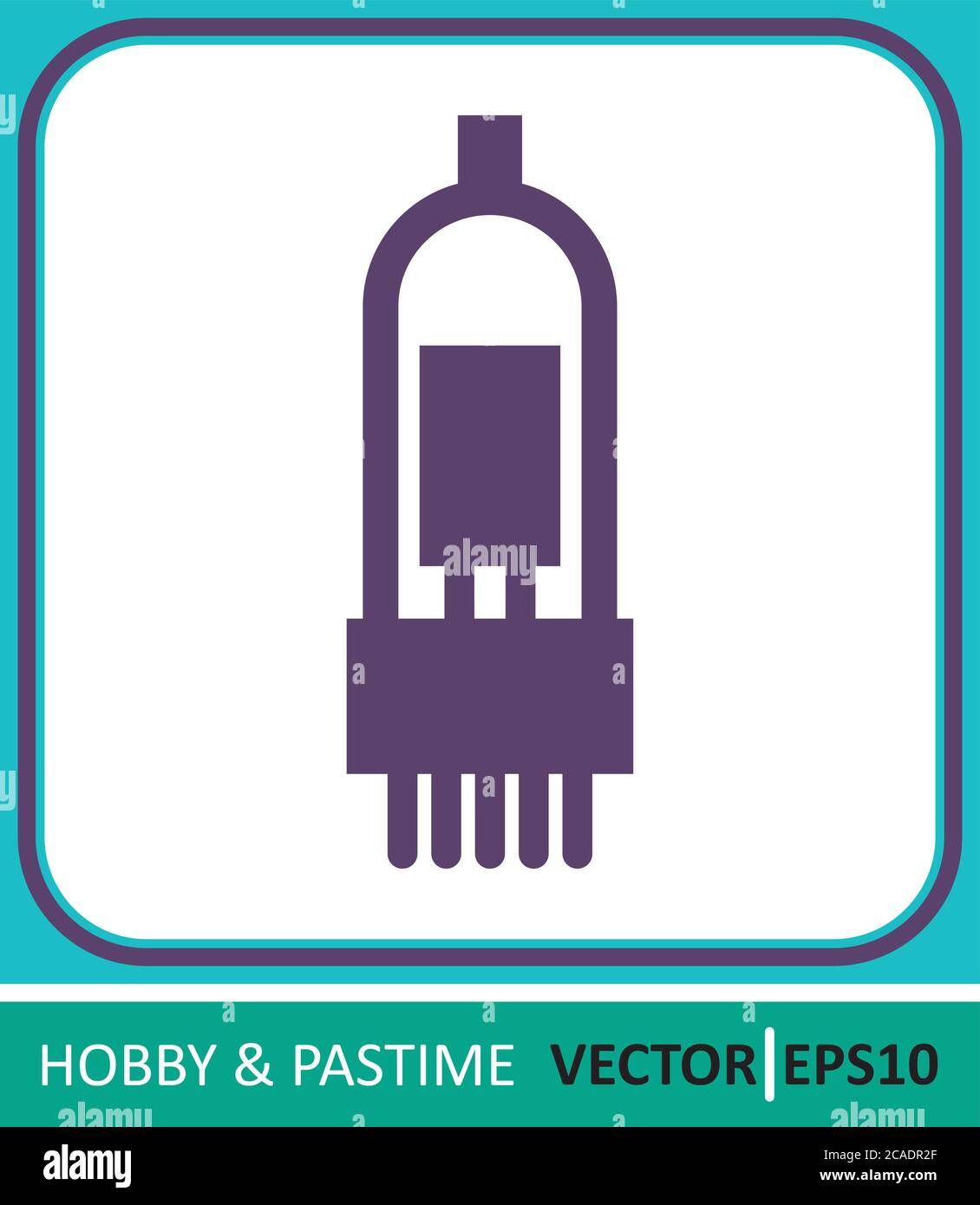 radio tube, electron tube, radio lamp. Vector Icon. Simple vector ...