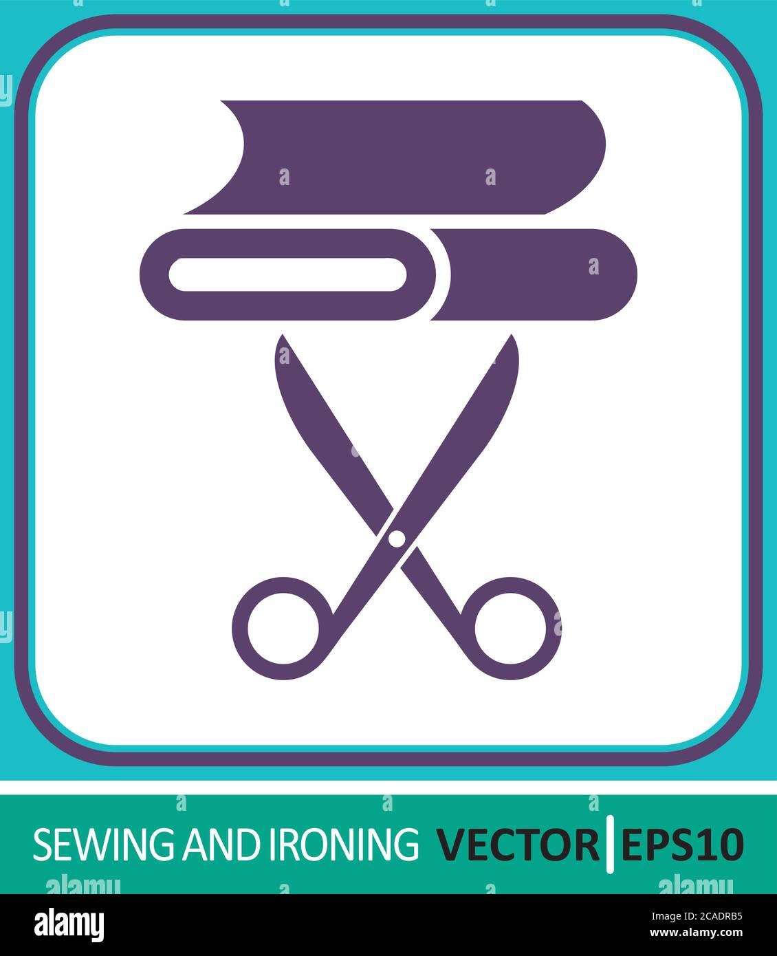 Fabric, sewing material. Vector Icon. Simple vector illustration for ...