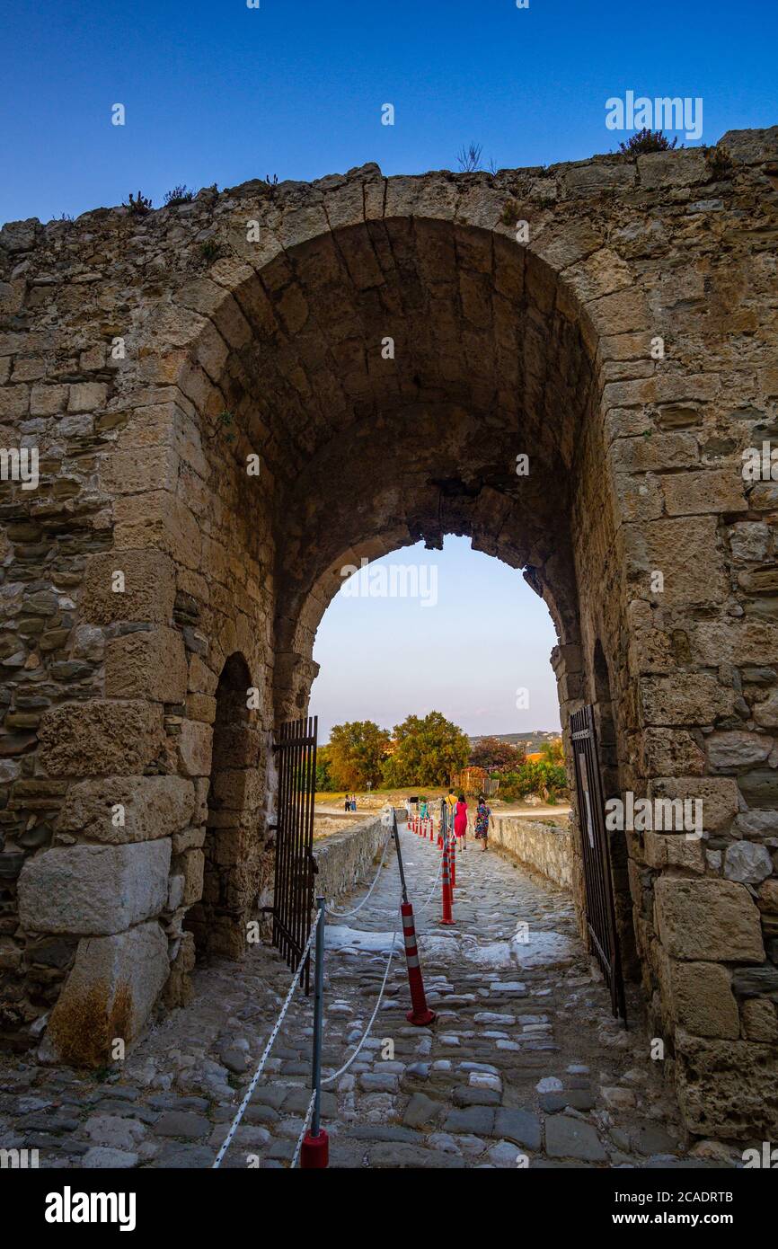Inside the Archaeological site of Methoni Castle. Built by the ...
