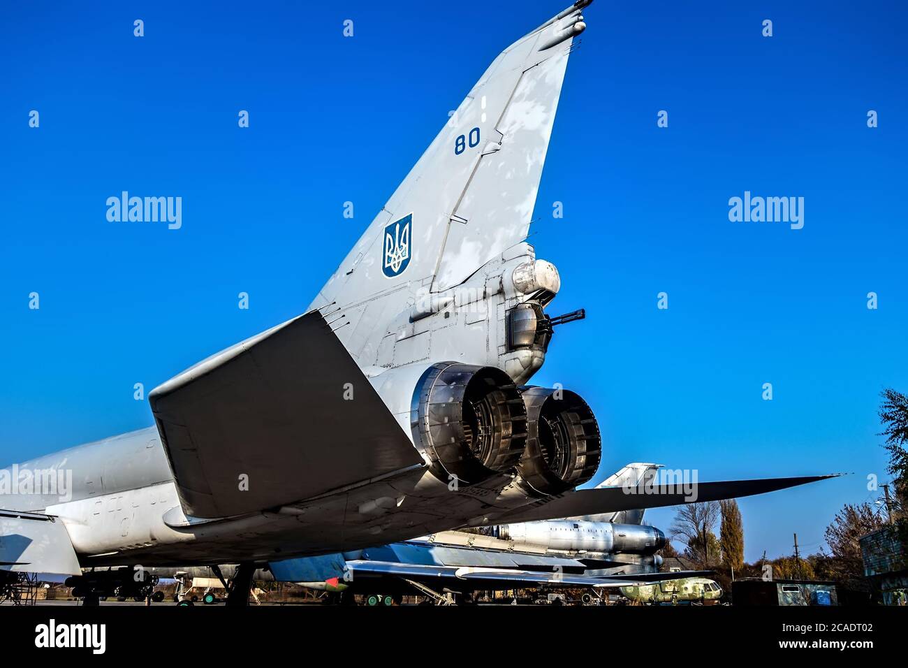 POLTAVA, UKRAINE - OCTOBER 19, 2019: Tupolev Tu-160 missile-carrying ...