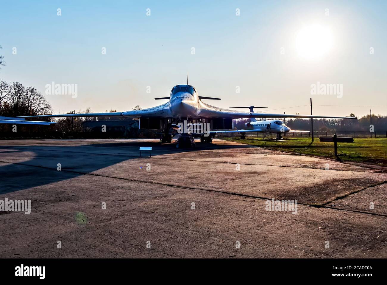 POLTAVA, UKRAINE - OCTOBER 19, 2019: Tupolev Tu-160 missile-carrying ...