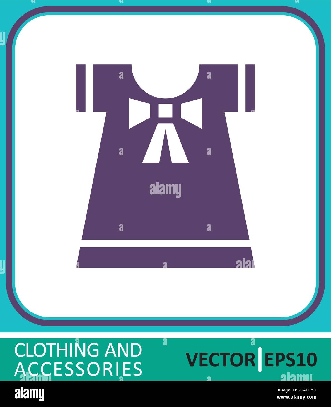 Dress for a little girl. Vector Icon. Simple vector illustration for ...