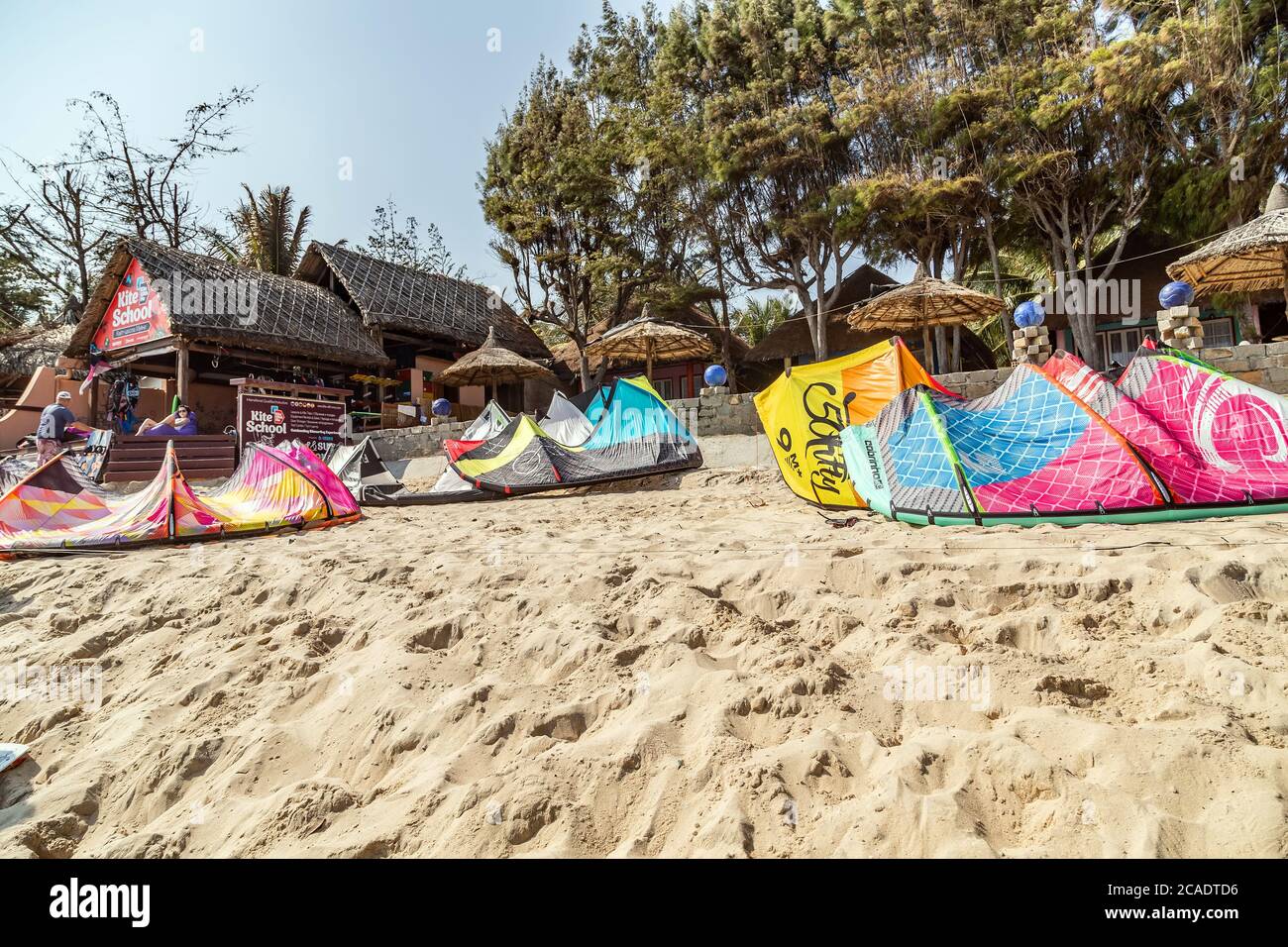 Mui Ne, Phan Thiet, Vietnam - Feb 16, 2015: Kitesurfing - water sport ...
