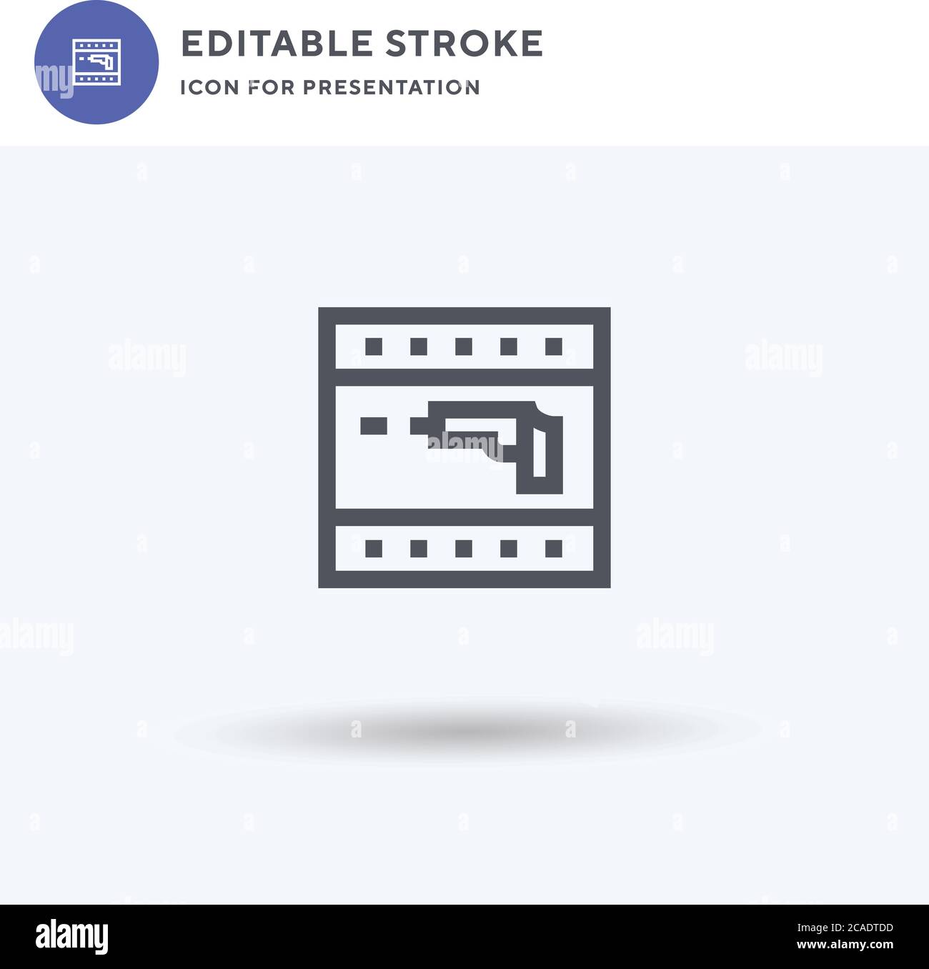 Action Movie icon vector, filled flat sign, solid pictogram isolated on ...