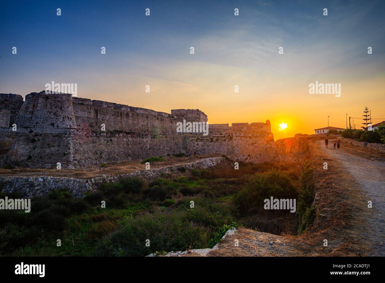 Inside the Archaeological site of Methoni Castle. Built by the ...