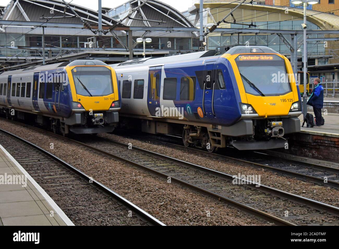 A New Northern Trains CAF Civity 195 class Diesel Multiple Unit train ...
