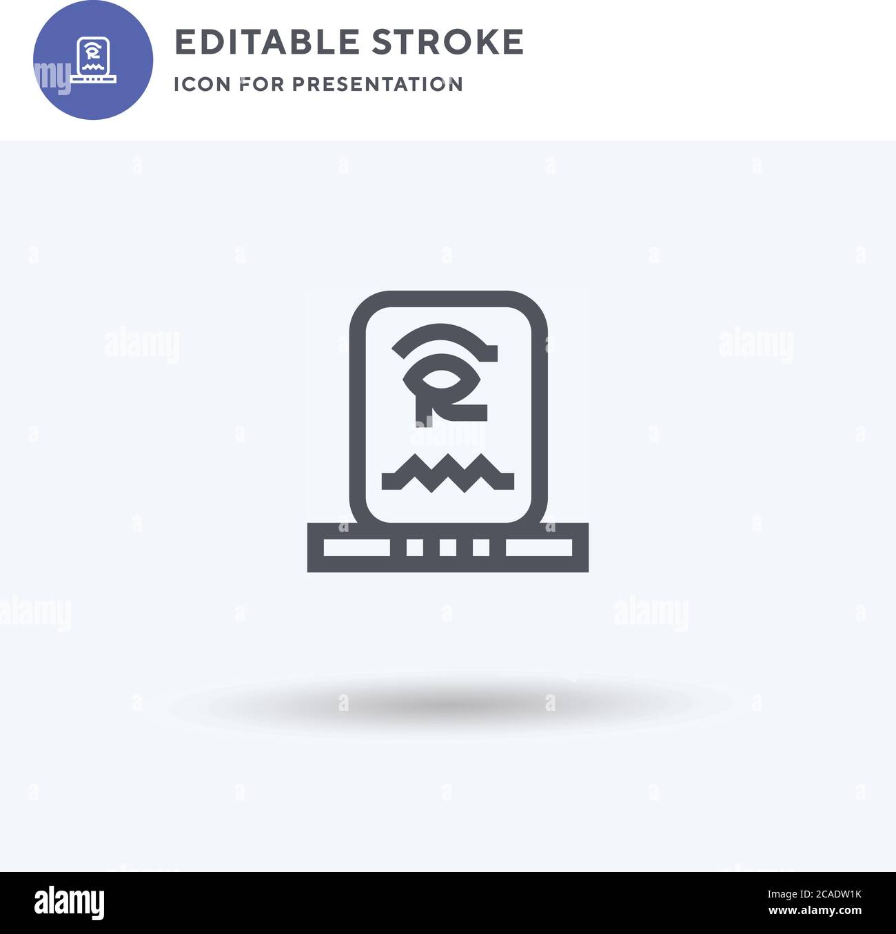 Cartouche icon vector, filled flat sign, solid pictogram isolated on ...