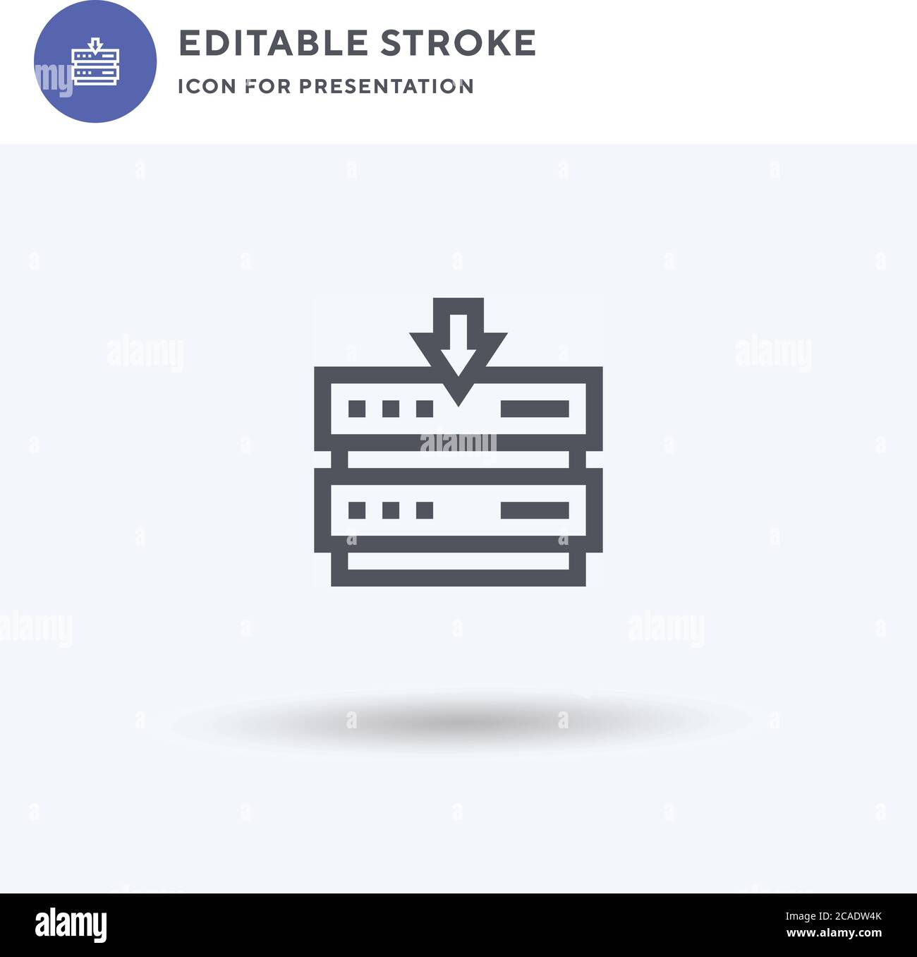 Server icon vector, filled flat sign, solid pictogram isolated on white ...