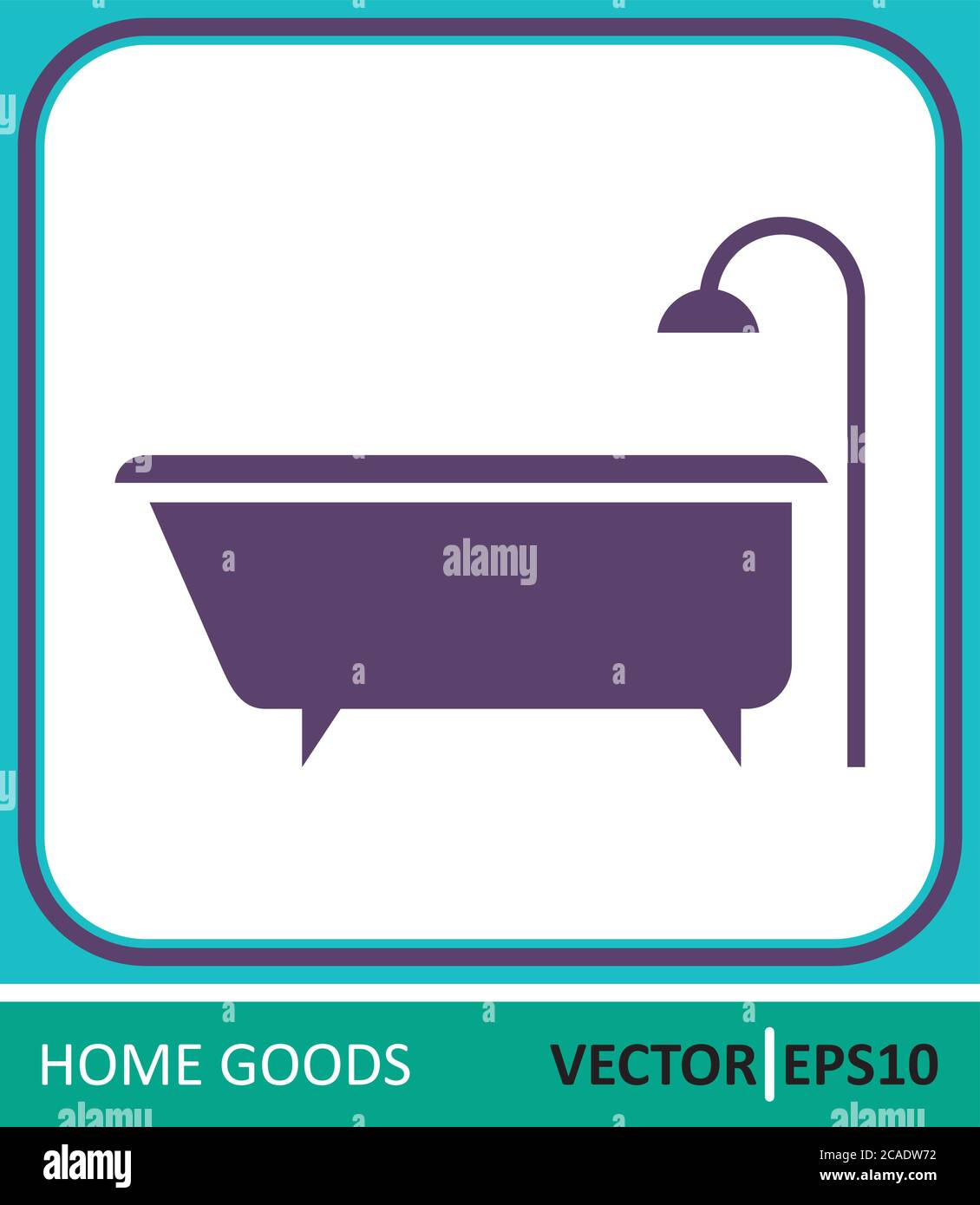 bathtub. Simple vector illustration for graphic and web design Stock ...