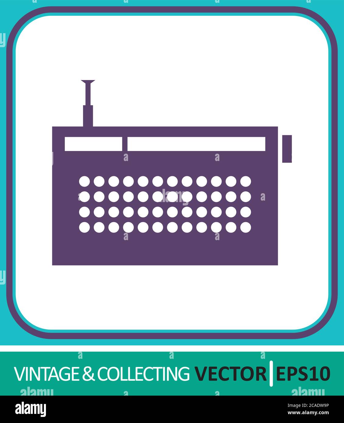 vintage radio receiver. Vector Icon. Simple vector illustration for ...