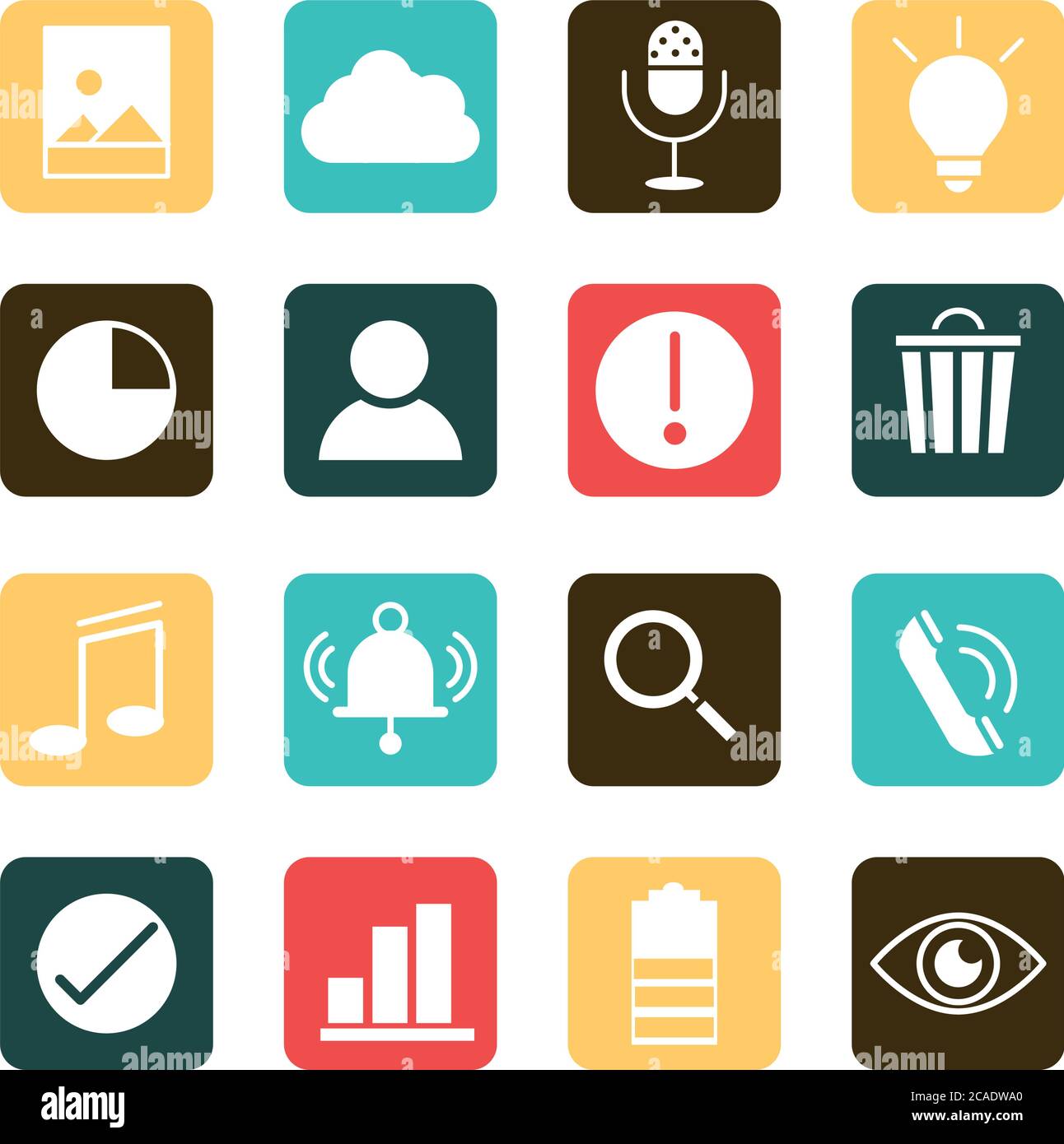 Mobile Application Photo Data Telephone Music Search Web Button Menu