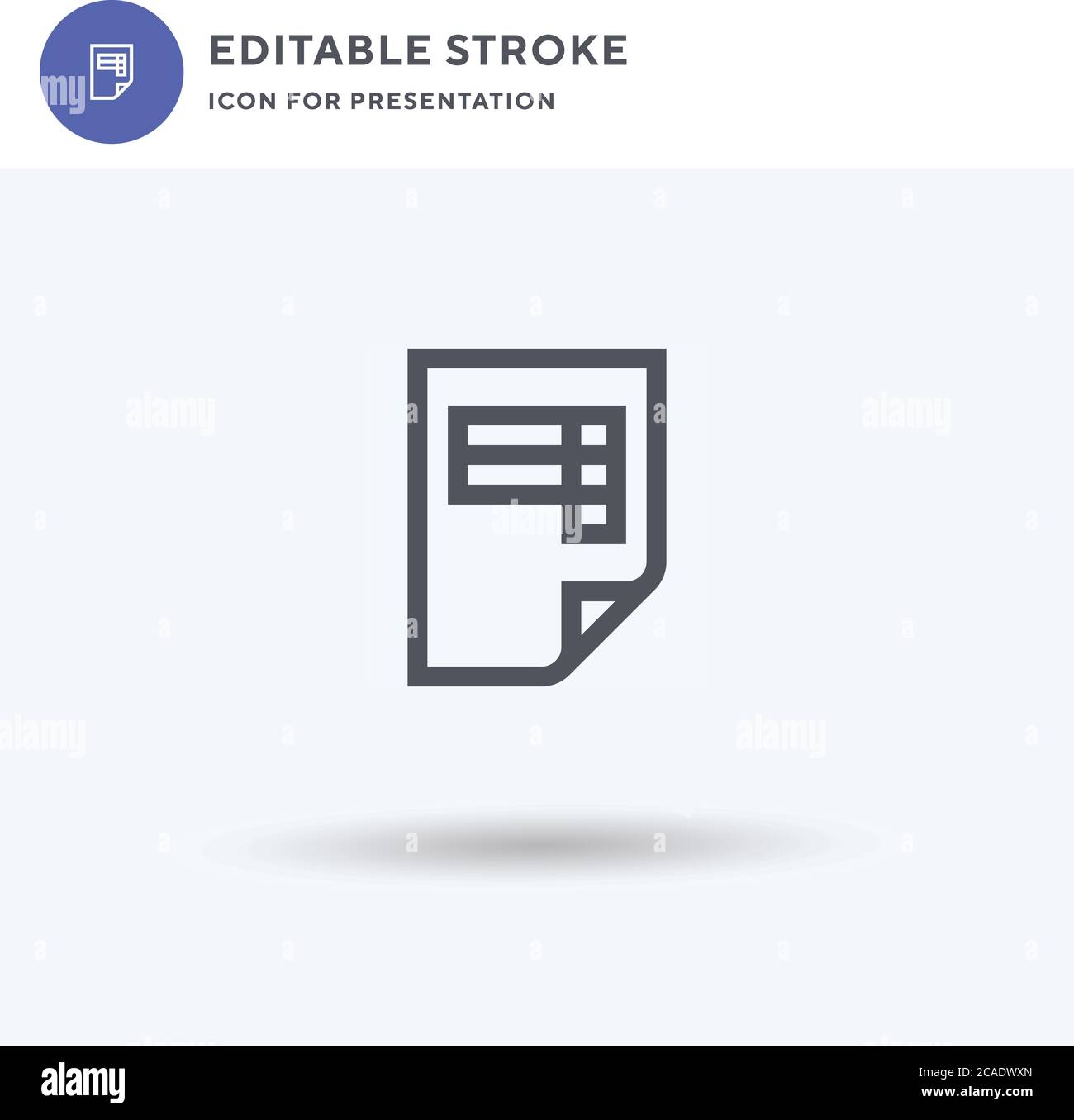 Invoice icon vector, filled flat sign, solid pictogram isolated on ...