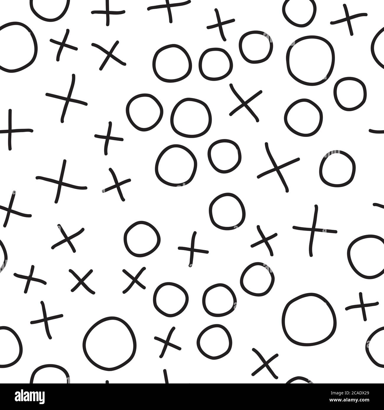 Hugs and Kisses black and white x and o background vector seamless ...