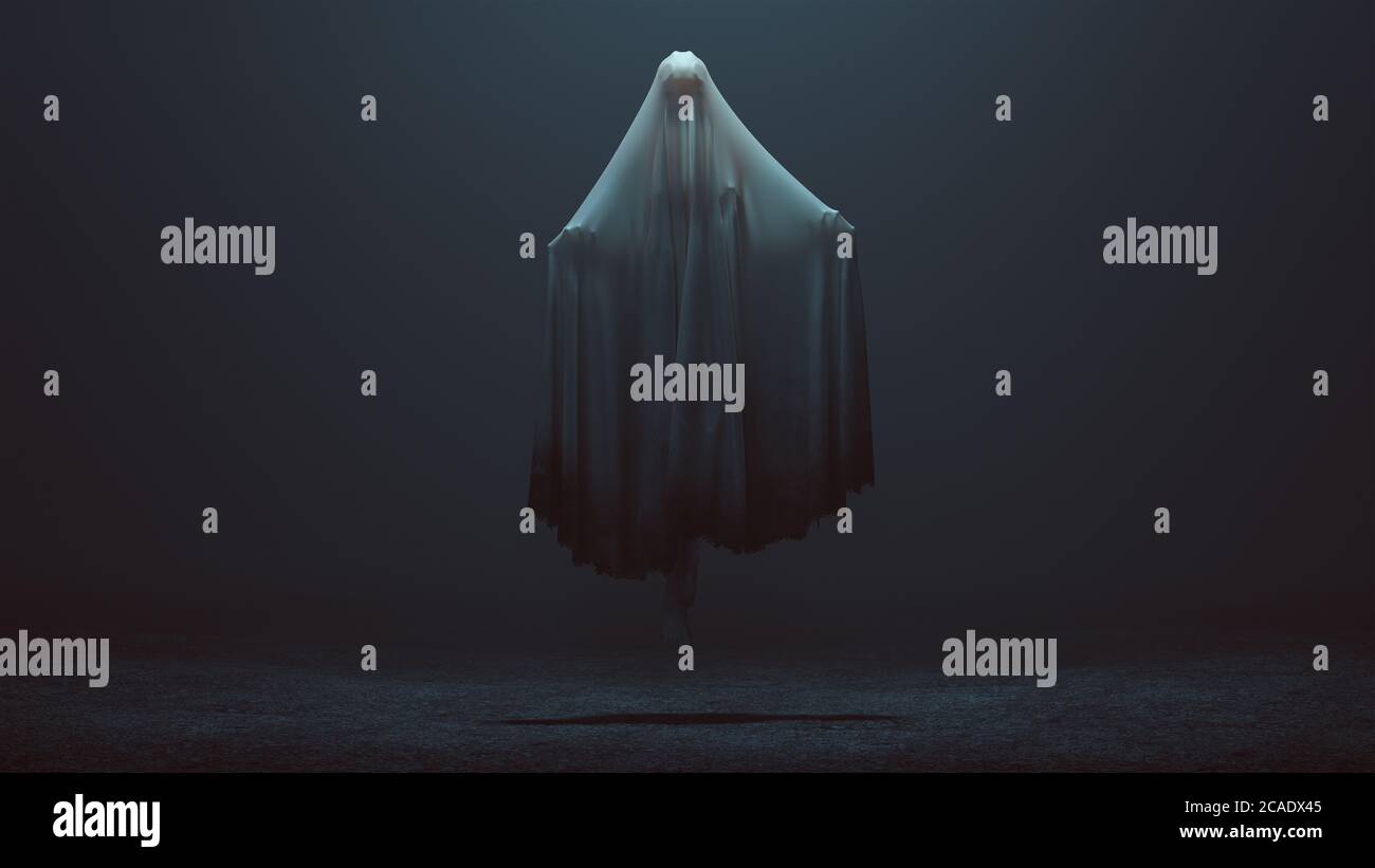 Floating Evil Spirit in a foggy void 3d Illustration Stock Photo - Alamy