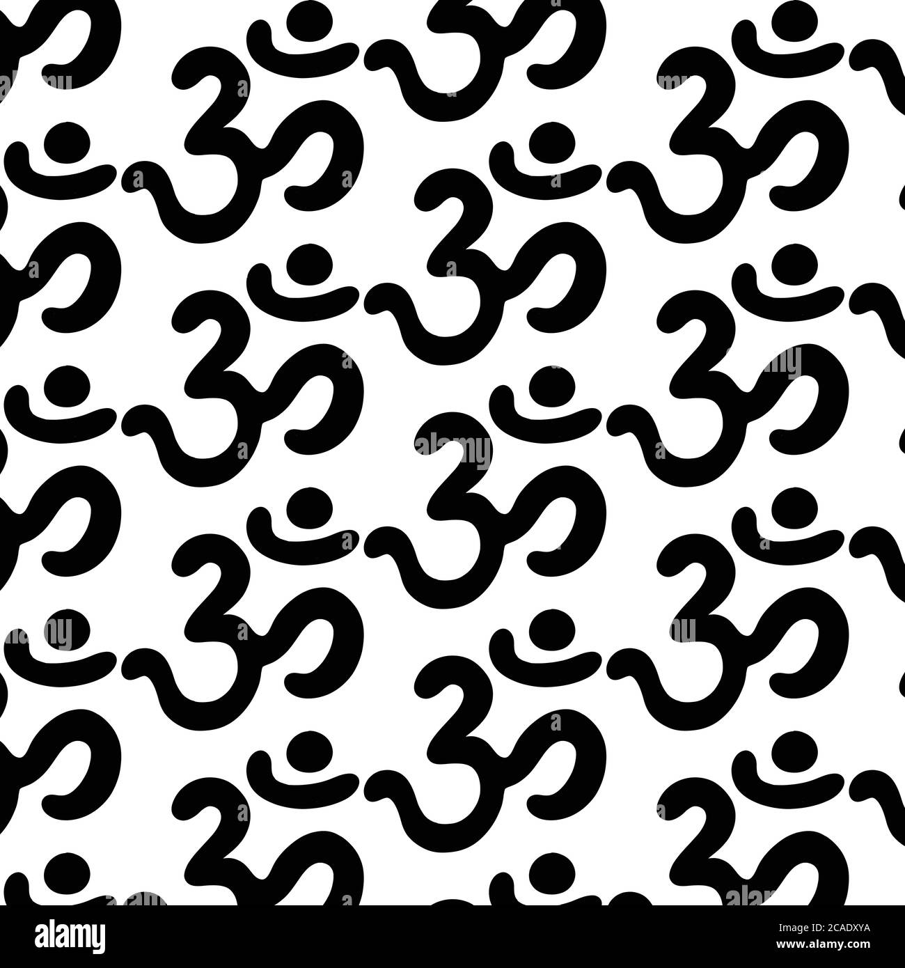 om sign seamless doodle pattern, vector illustration Stock Vector Image ...