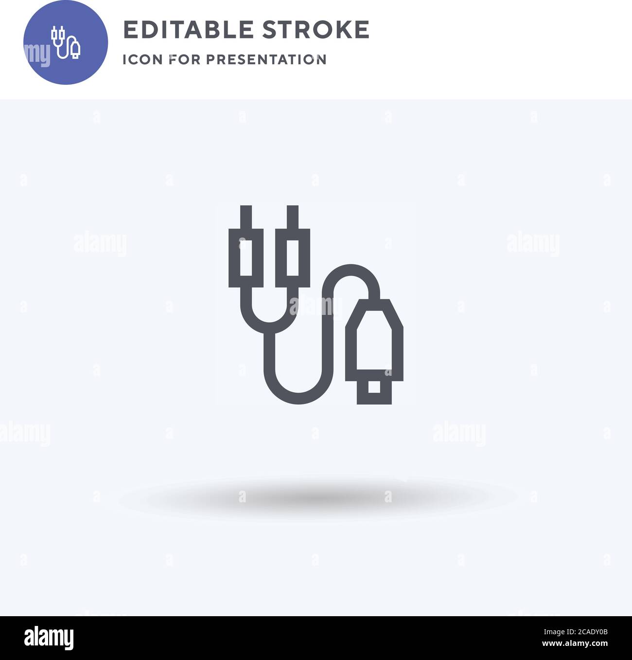 Jack Connector icon vector, filled flat sign, solid pictogram isolated ...