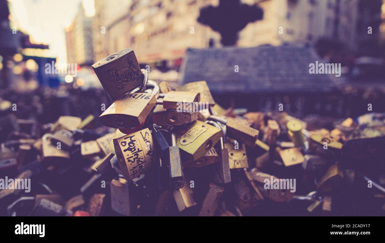 Locks in Italy Stock Photo - Alamy