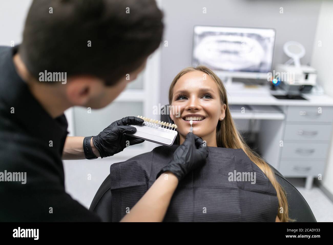 Beautiful european woman smile with healthy teeth whitening. Set of ...