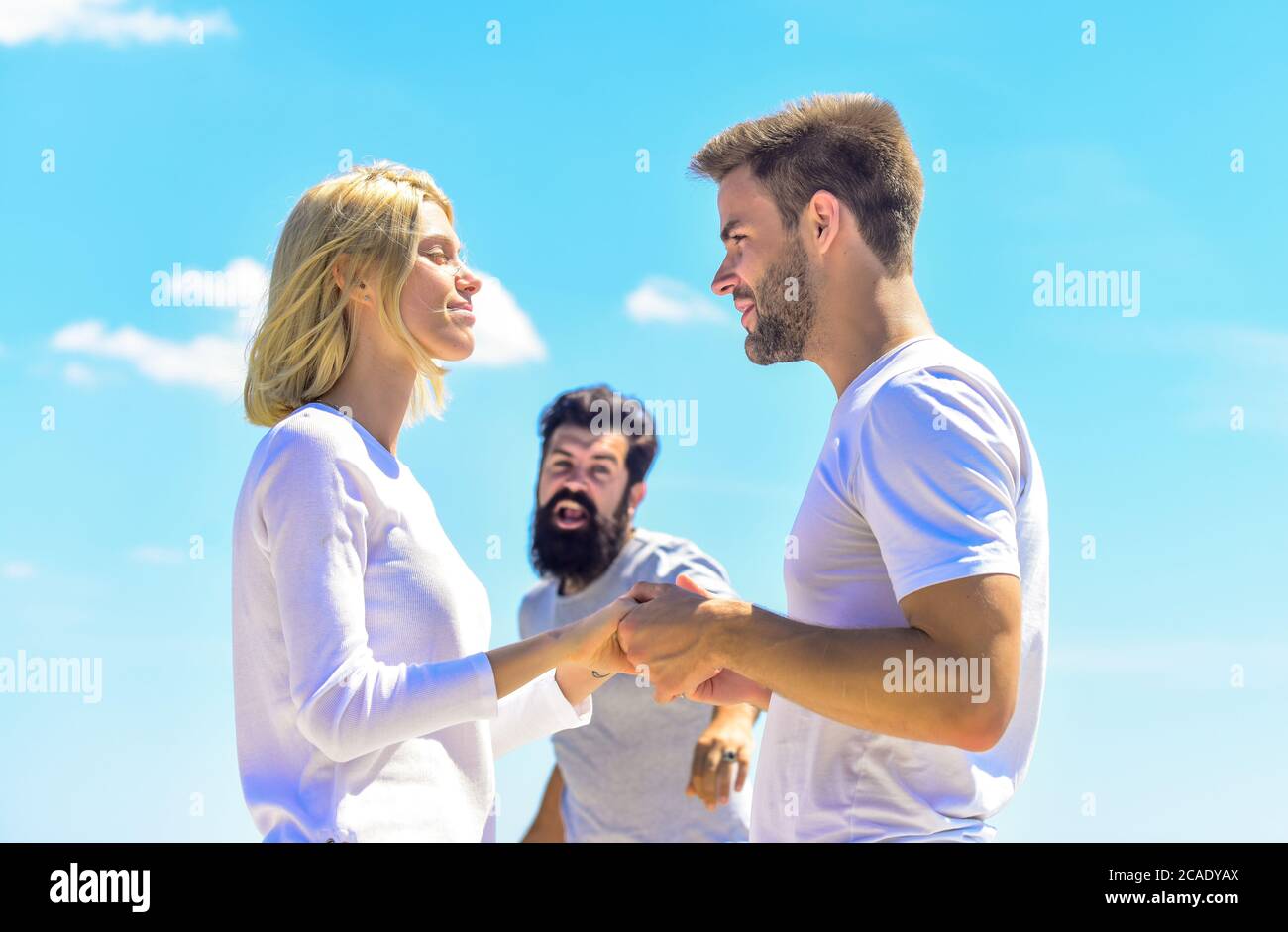 love triangle. Feeling happiness. Betrayal and divorce. relationship ...