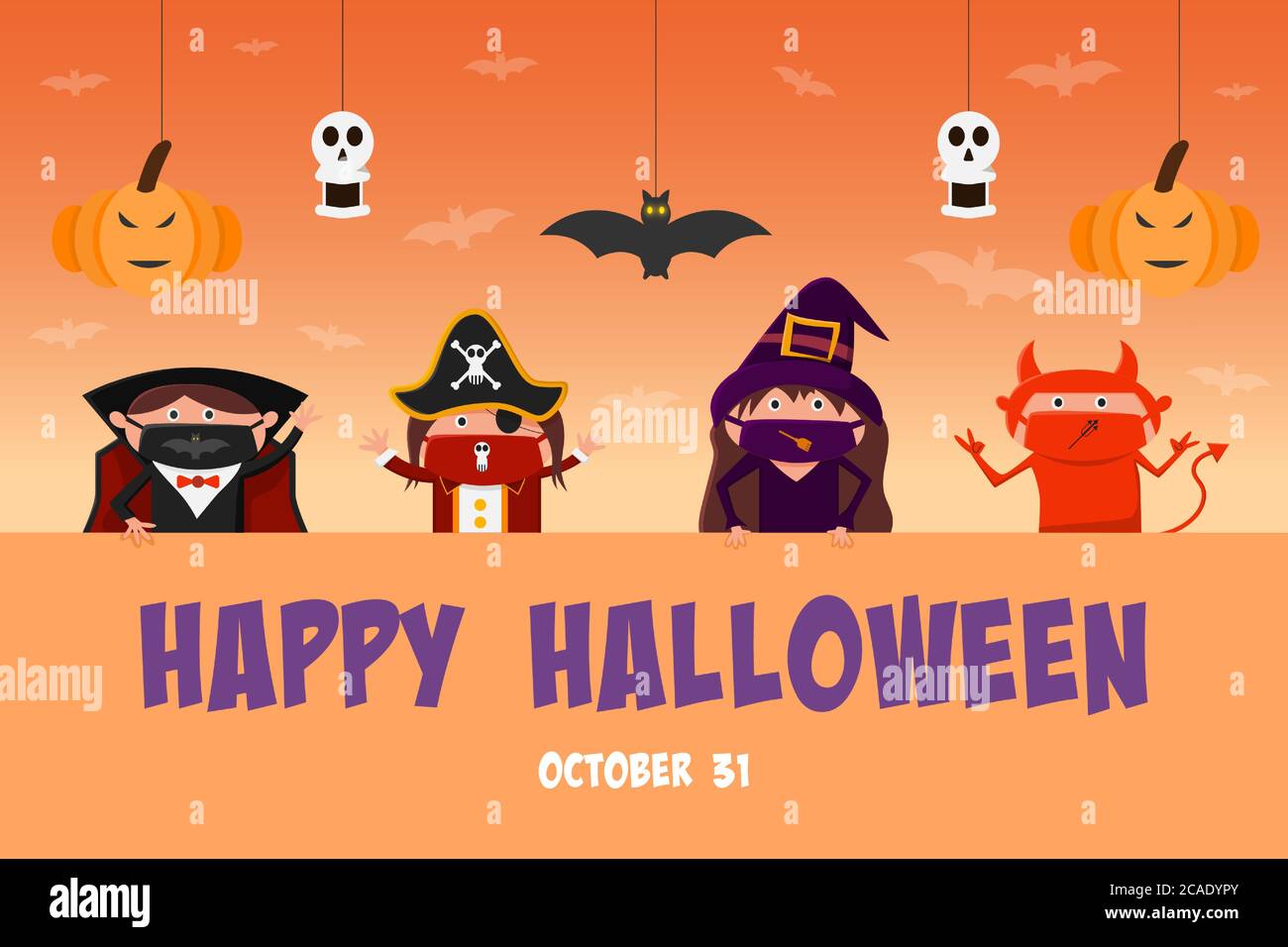 Children text on orange Stock Vector Images - Alamy