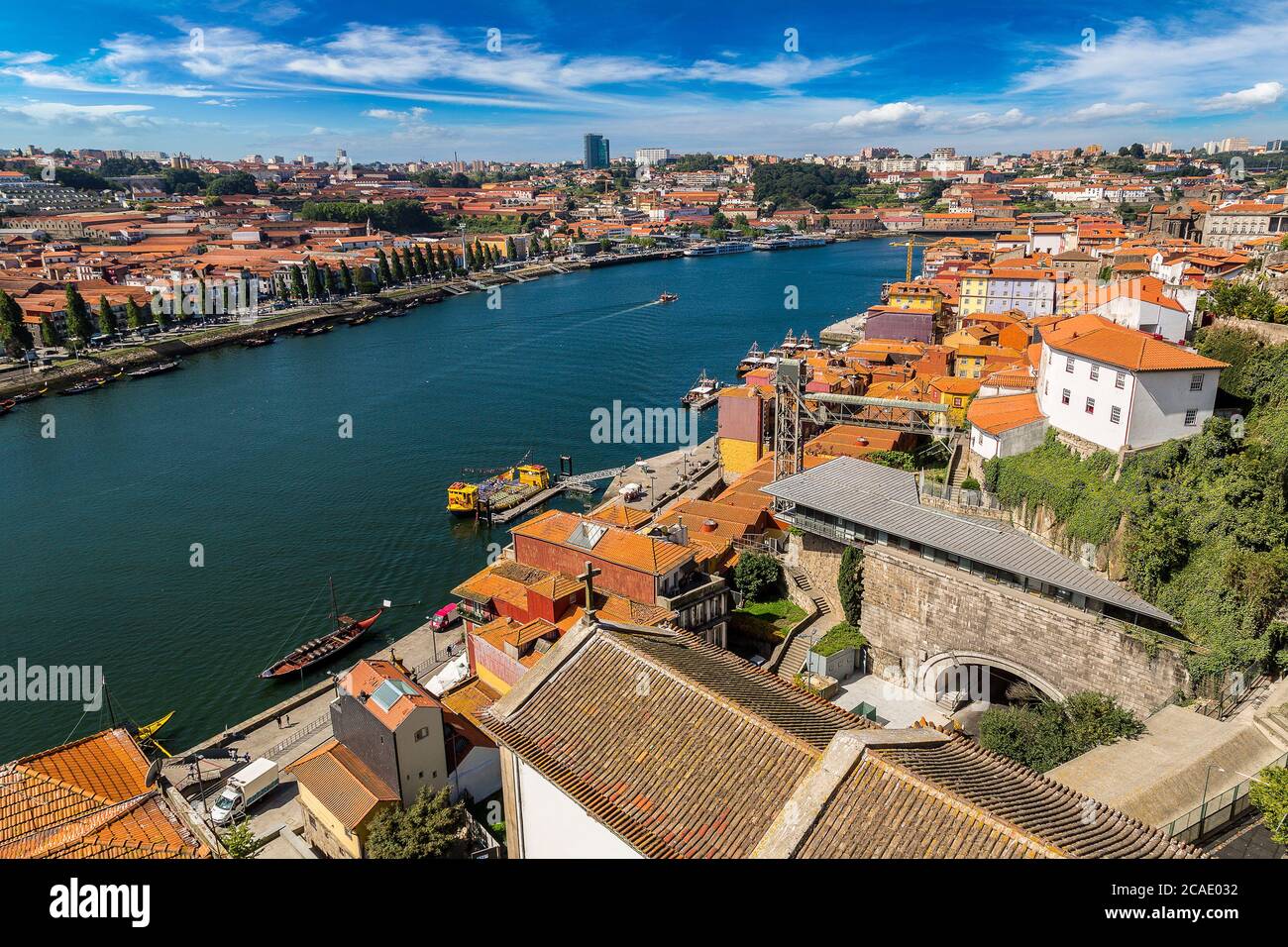 Aerial view of Porto in Portugal in a beautiful summer day Stock Photo ...