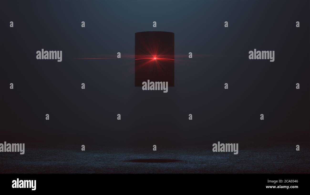Futuristic Abstract Alien Cylinder AI Super Computer Droid with Glowing ...