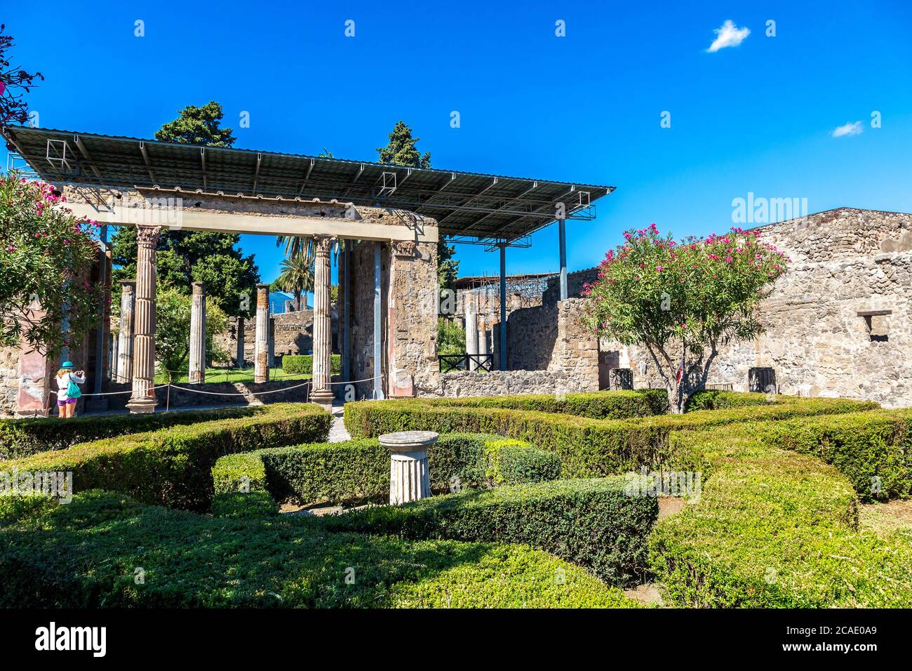 Pompeii city destroyed in 79BC by the eruption of Mount Vesuvius Stock ...