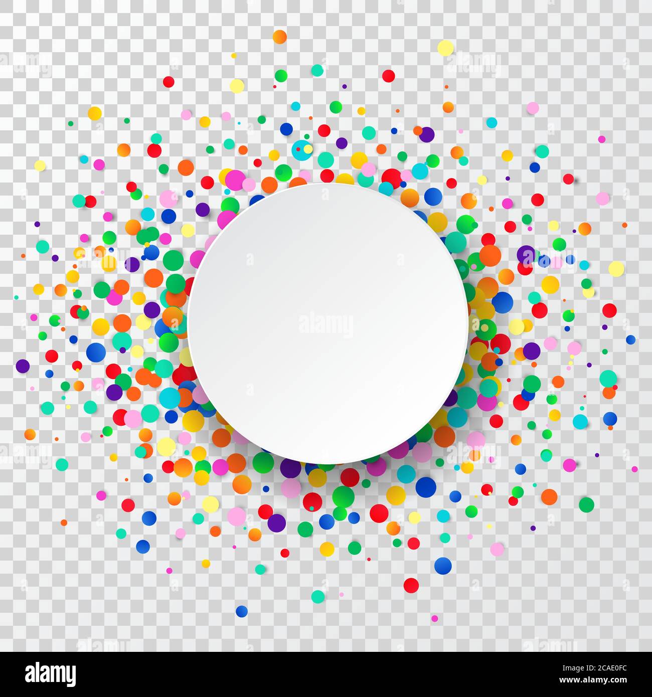 Confetti circle background. Party background Vector illustration Stock ...