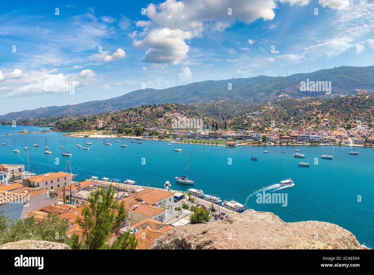 Yacht in poros island hi-res stock photography and images - Alamy