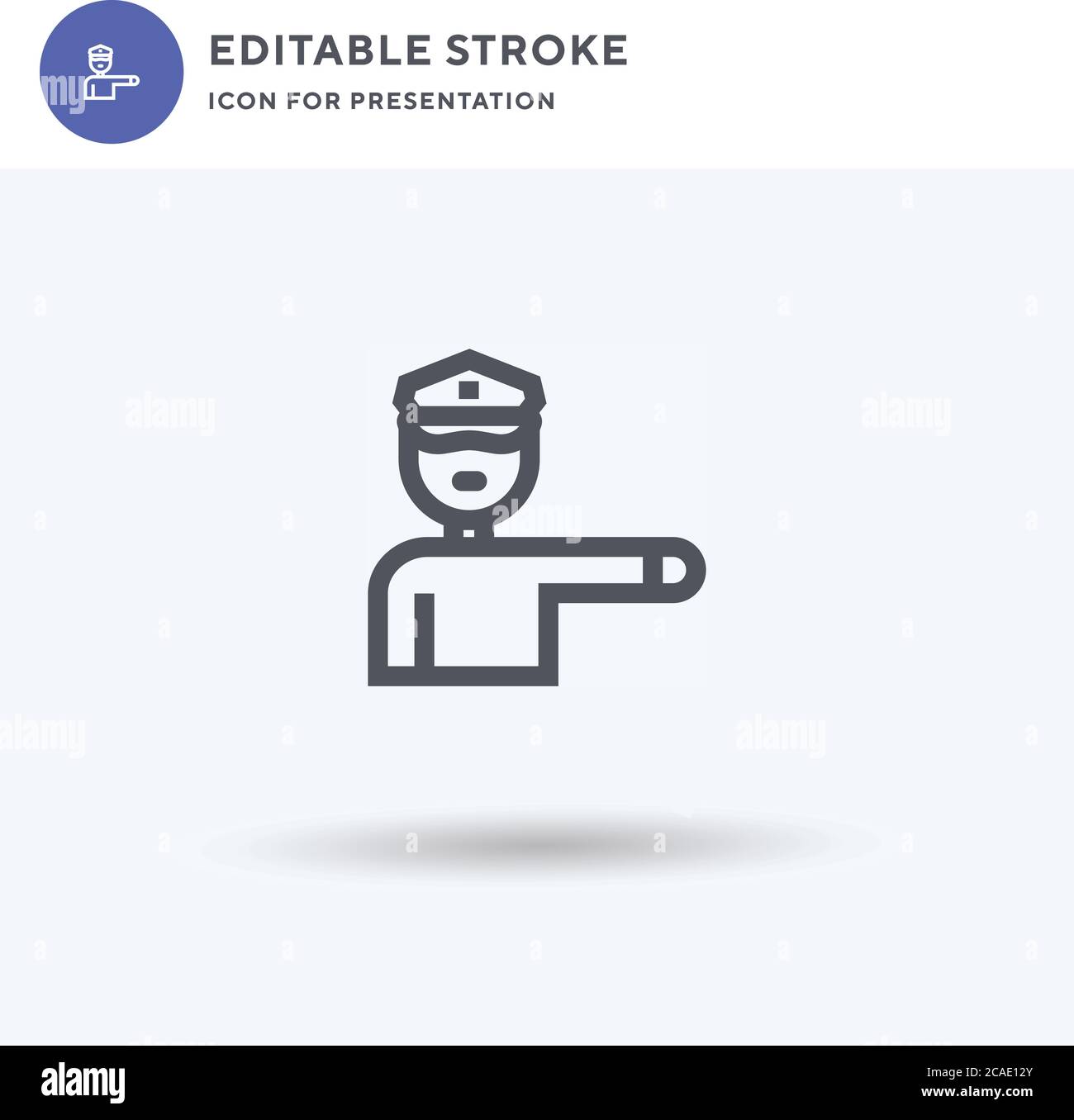 Police icon vector, filled flat sign, solid pictogram isolated on white ...