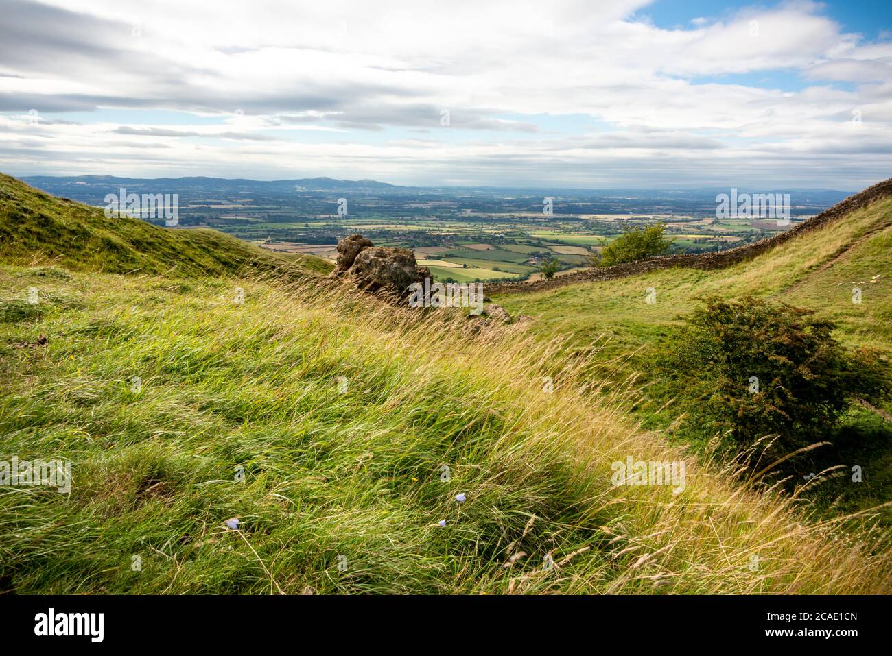 Dry stone wall on Bredon Hill, Kemerton, Pershore, Worcestershire ...
