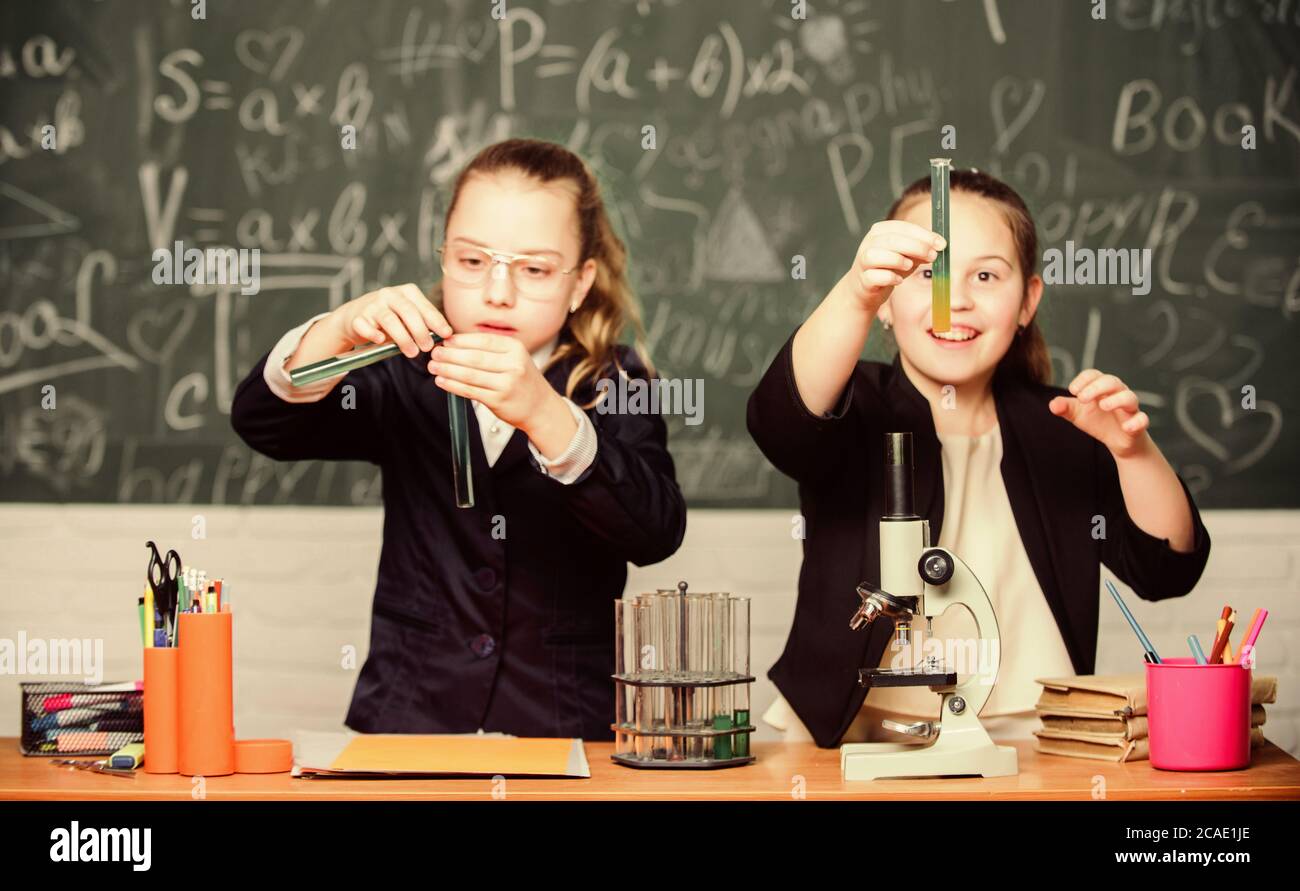 Gymnasium students with in depth study of natural sciences. School ...