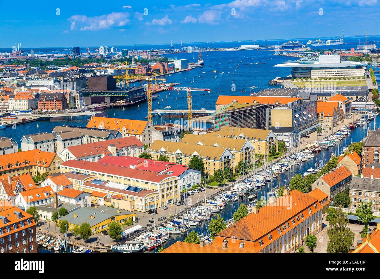 Copenhagen City, Denmark, Scandinavia. Beautiful summer day Stock Photo ...