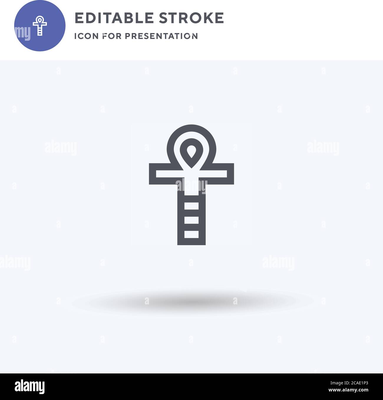 Ankh icon vector, filled flat sign, solid pictogram isolated on white ...