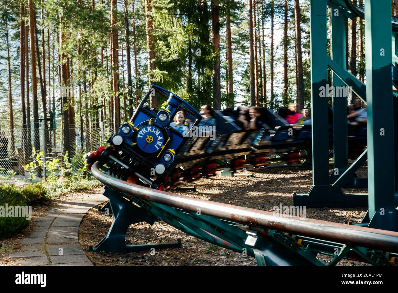 Kouvola, Finland - 14 July 2020: Ride Orient Express in motion in ...
