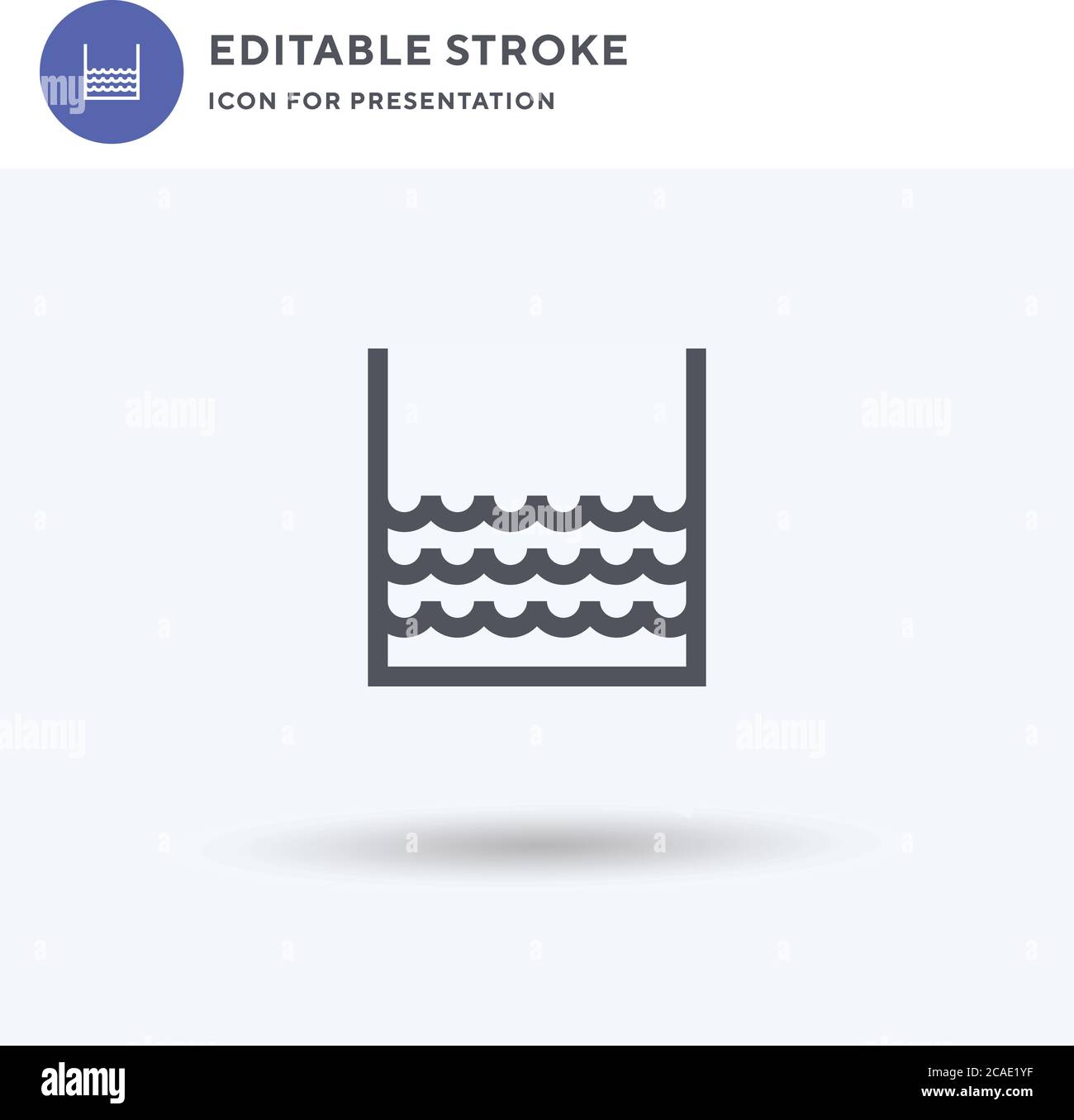 Low Tide icon vector, filled flat sign, solid pictogram isolated on ...