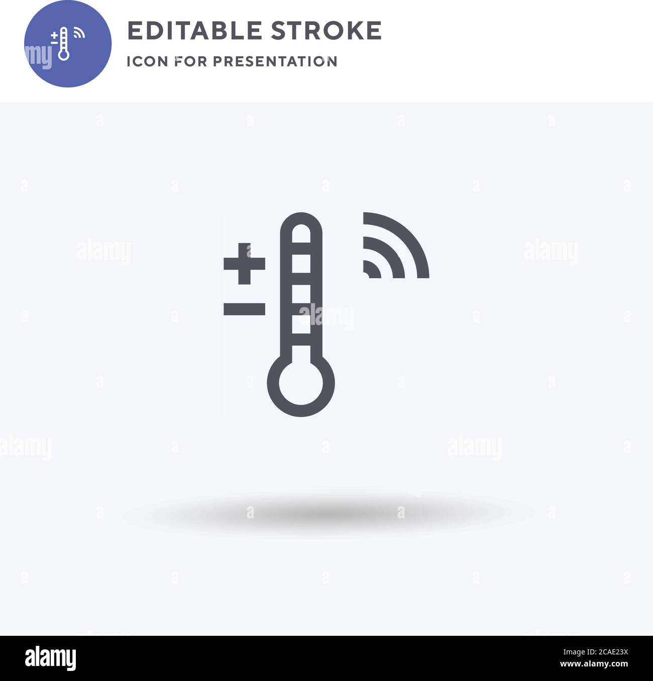 Temperature icon vector, filled flat sign, solid pictogram isolated on ...