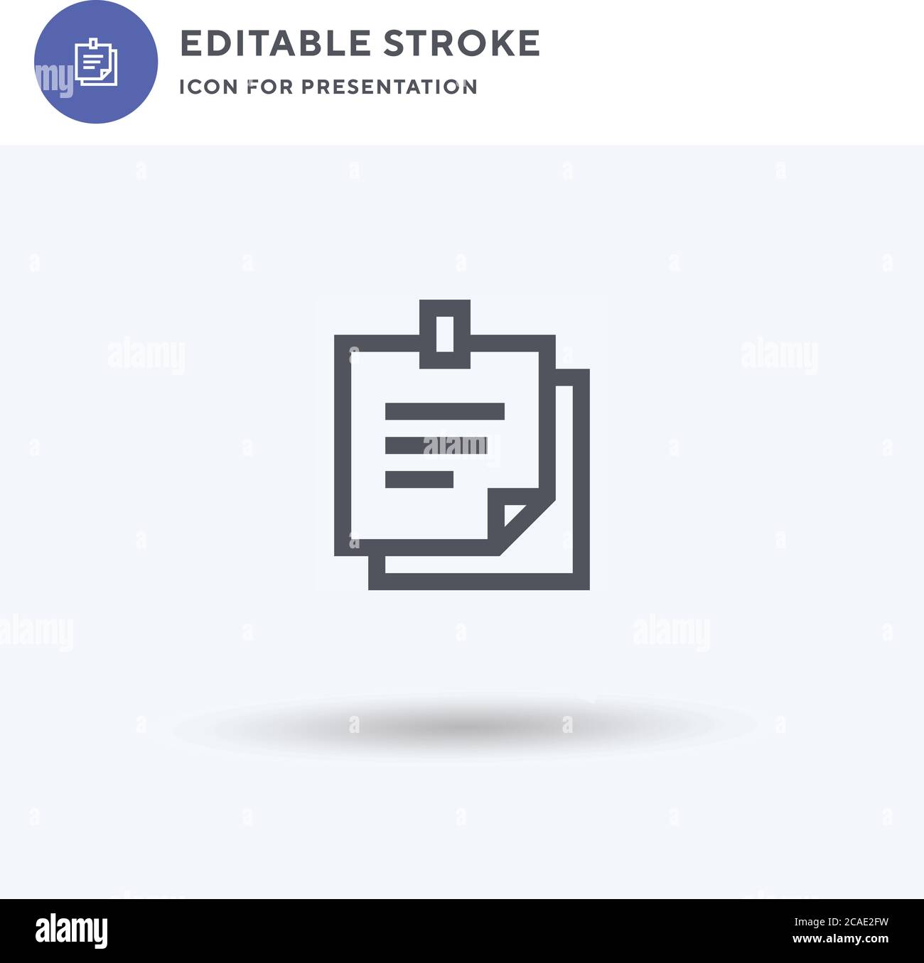 Post It icon vector, filled flat sign, solid pictogram isolated on ...