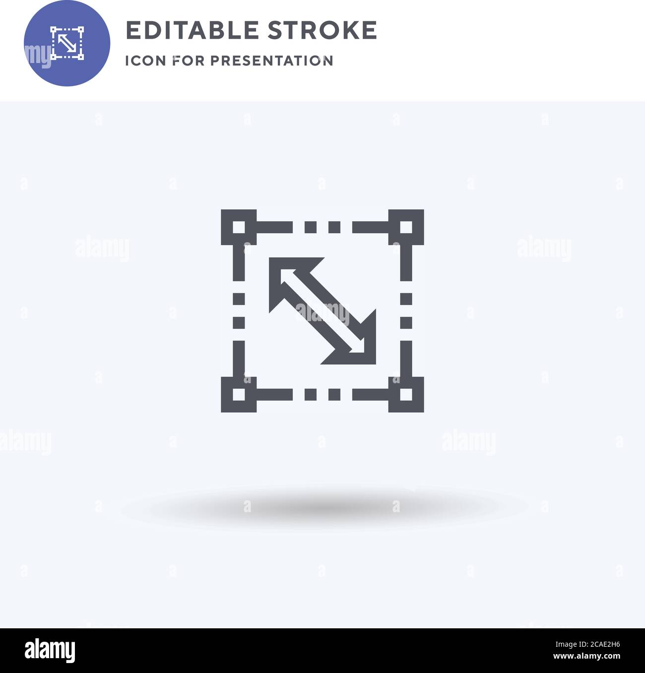 Resize icon vector, filled flat sign, solid pictogram isolated on white ...