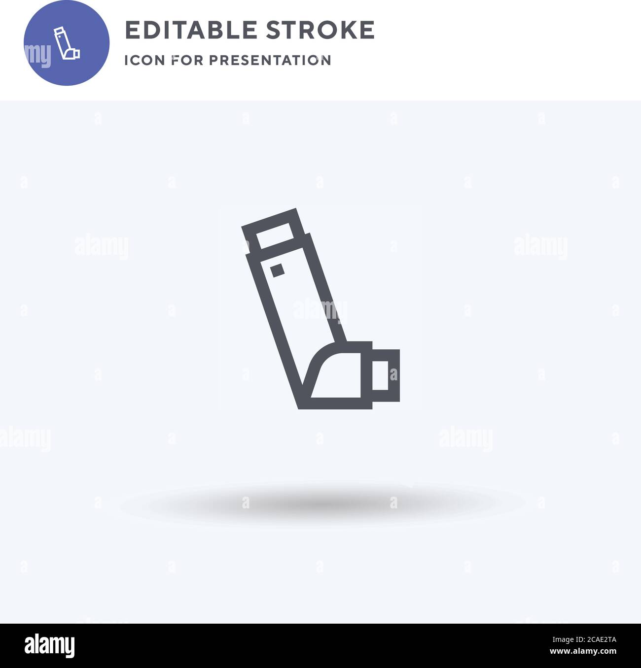Inhaler icon vector, filled flat sign, solid pictogram isolated on ...