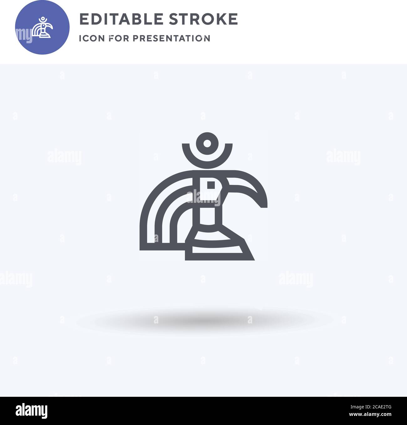 Thoth icon vector, filled flat sign, solid pictogram isolated on white ...