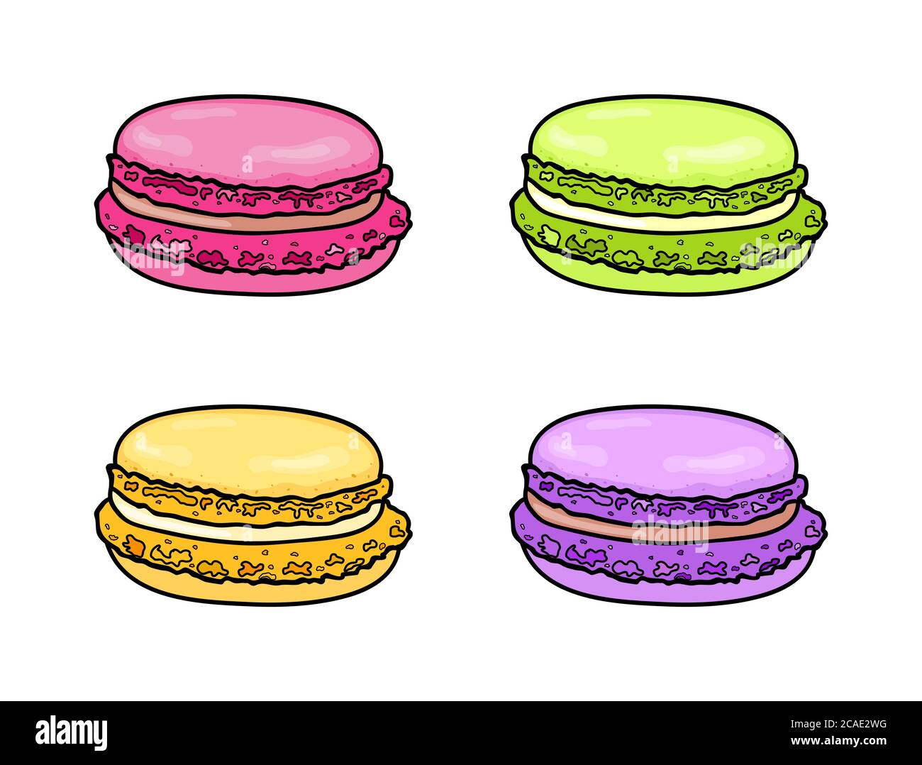 Sweet tasty almond dessert Stock Vector Images - Alamy