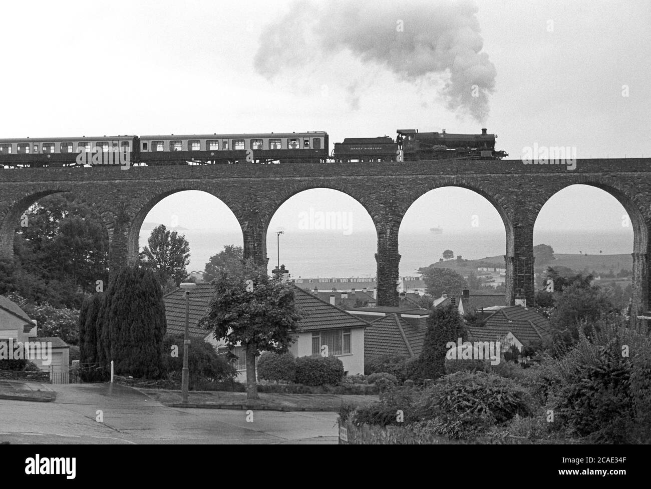 Steam train of the Heritage Dartmouth Steam Railway on the Churston ...