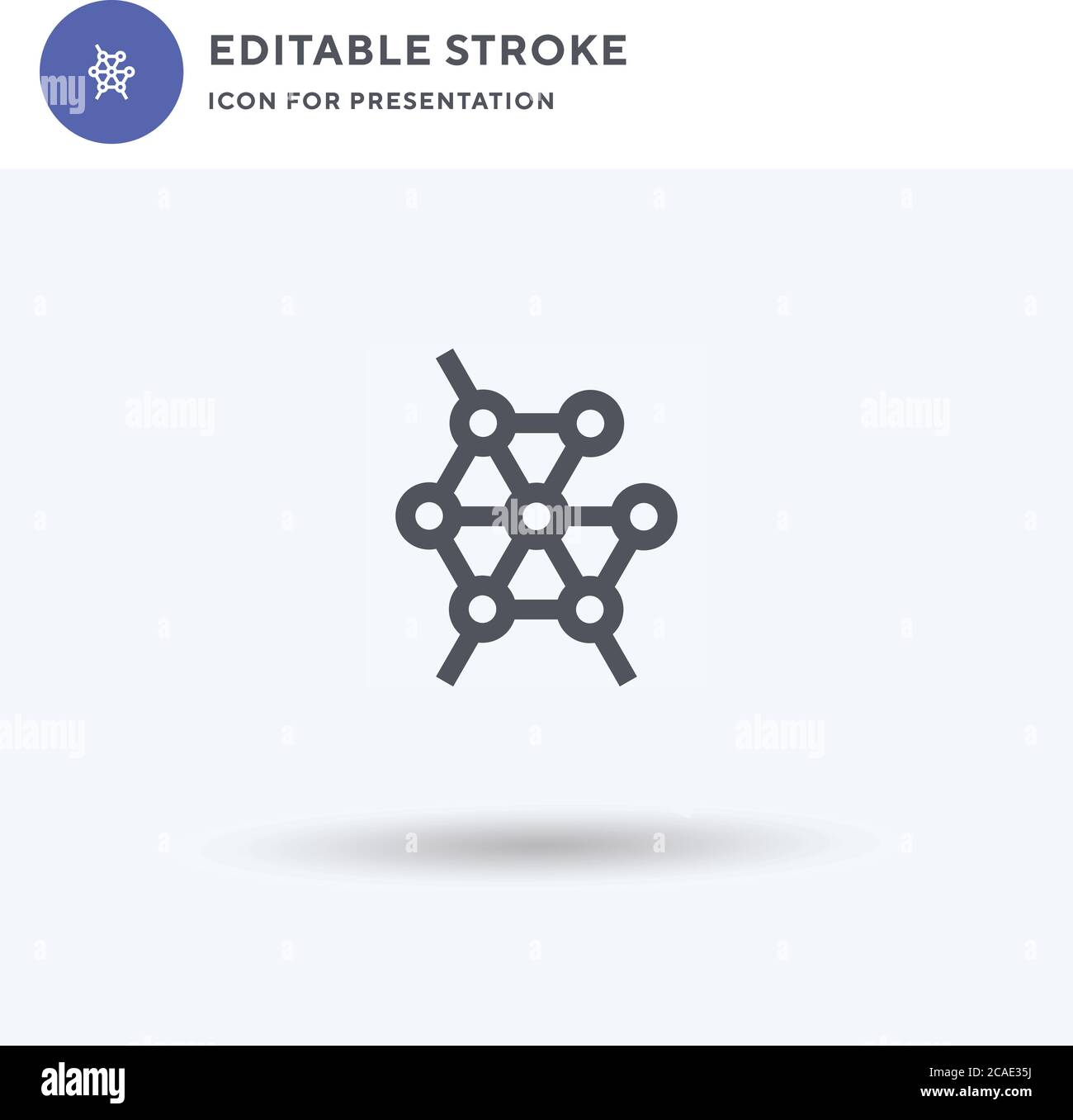 Molecular icon vector, filled flat sign, solid pictogram isolated on ...