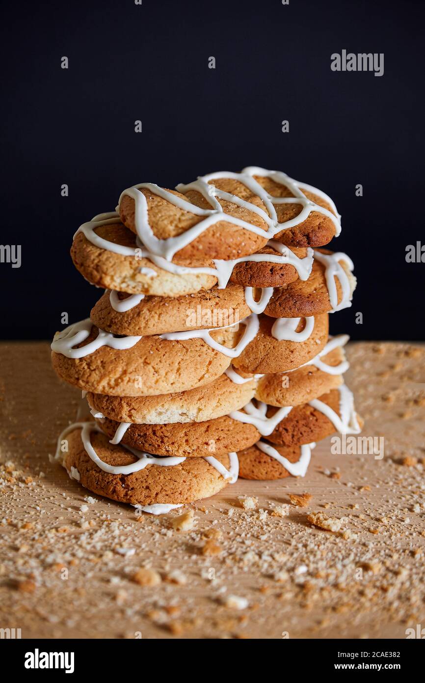 Stack of biscuits 3 Stock Photo - Alamy