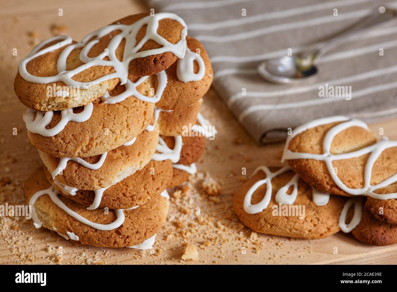 Stack of biscuits 4 Stock Photo - Alamy